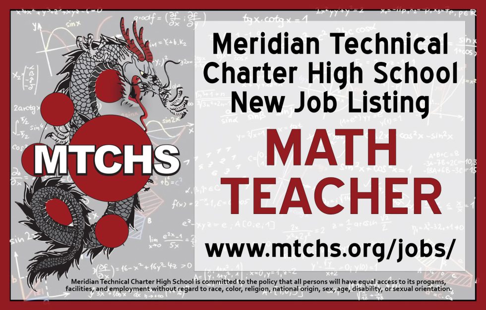 MTCHS Math Job Opening | Meridian Technical Charter High School