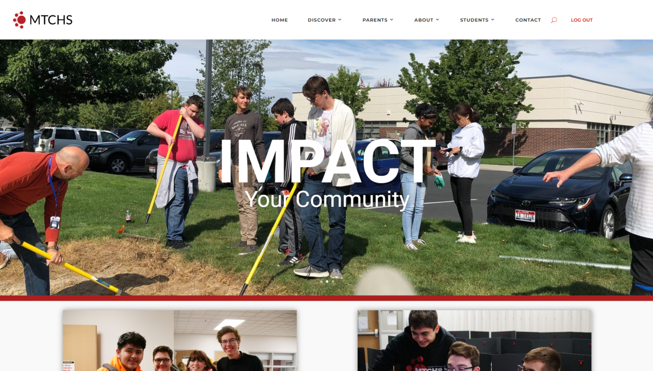 The Current Design for the Website | Meridian Technical Charter High School